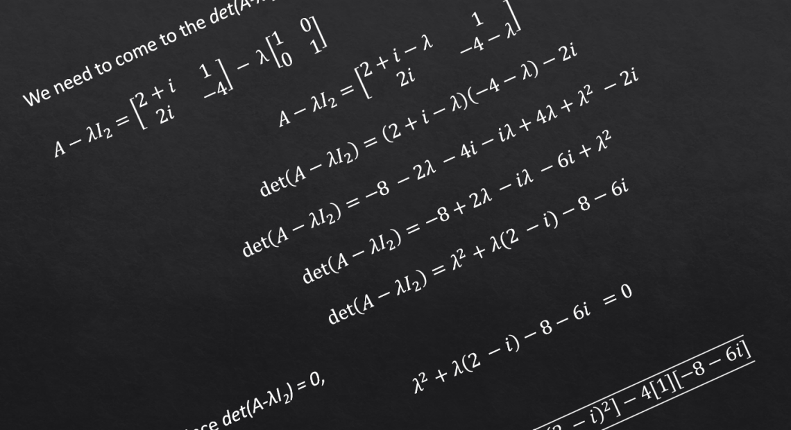 Complex Eigenvalues: Theorem and a Solved Problem