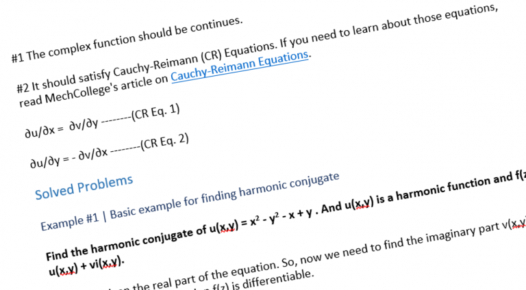 Harmonic Conjugate - Concept and Solved Examples